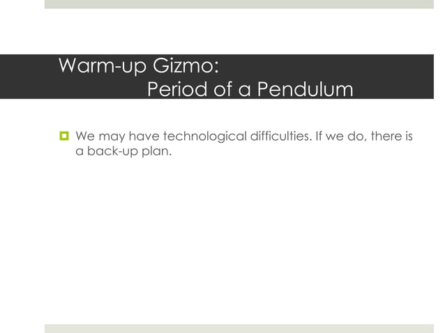 Pendulum explorelearning | PPT
