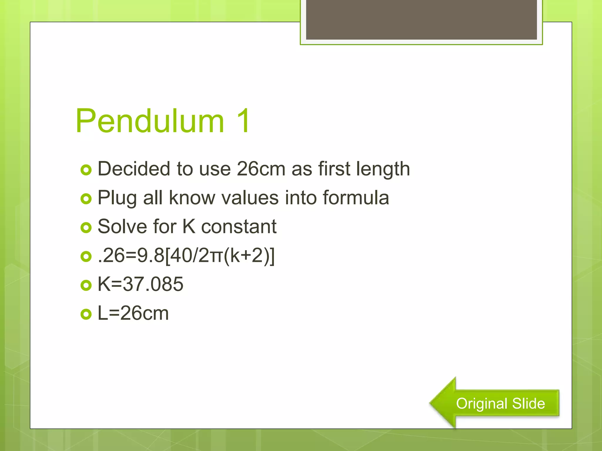 Pendulum project | PPT