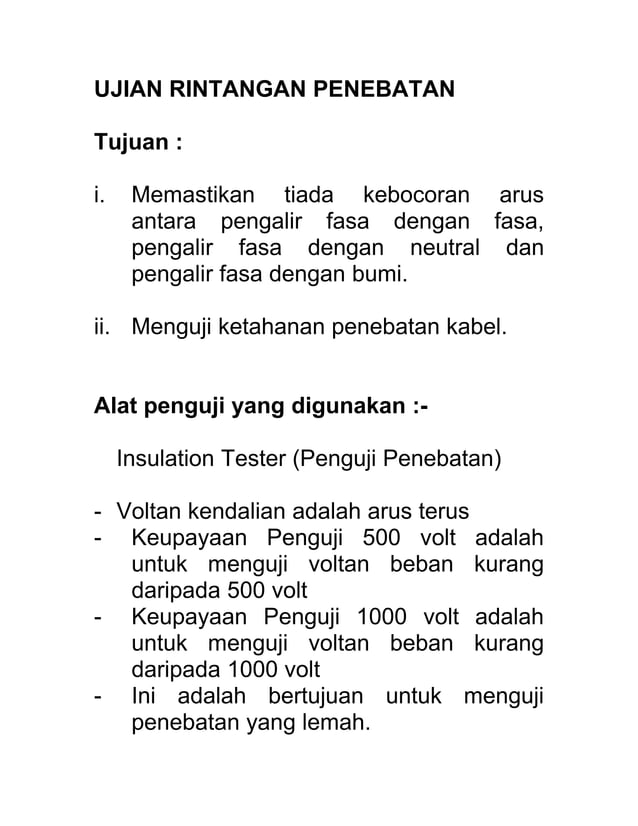 Ujian Rintangan Penebatan | DOC