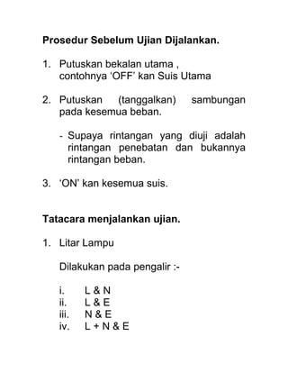 Ujian Rintangan Penebatan | DOC