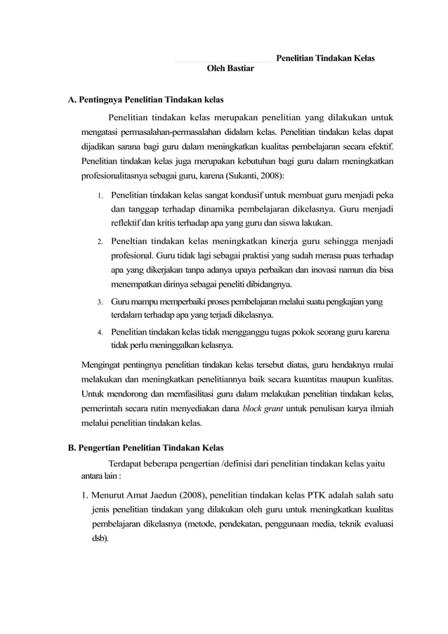 Penelitian tindakan-kelas | PDF