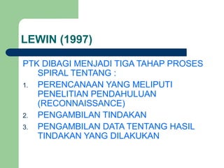 KONSEP DASAR PENELITIAN TINDAKAN KELAS (PTK) | PPT