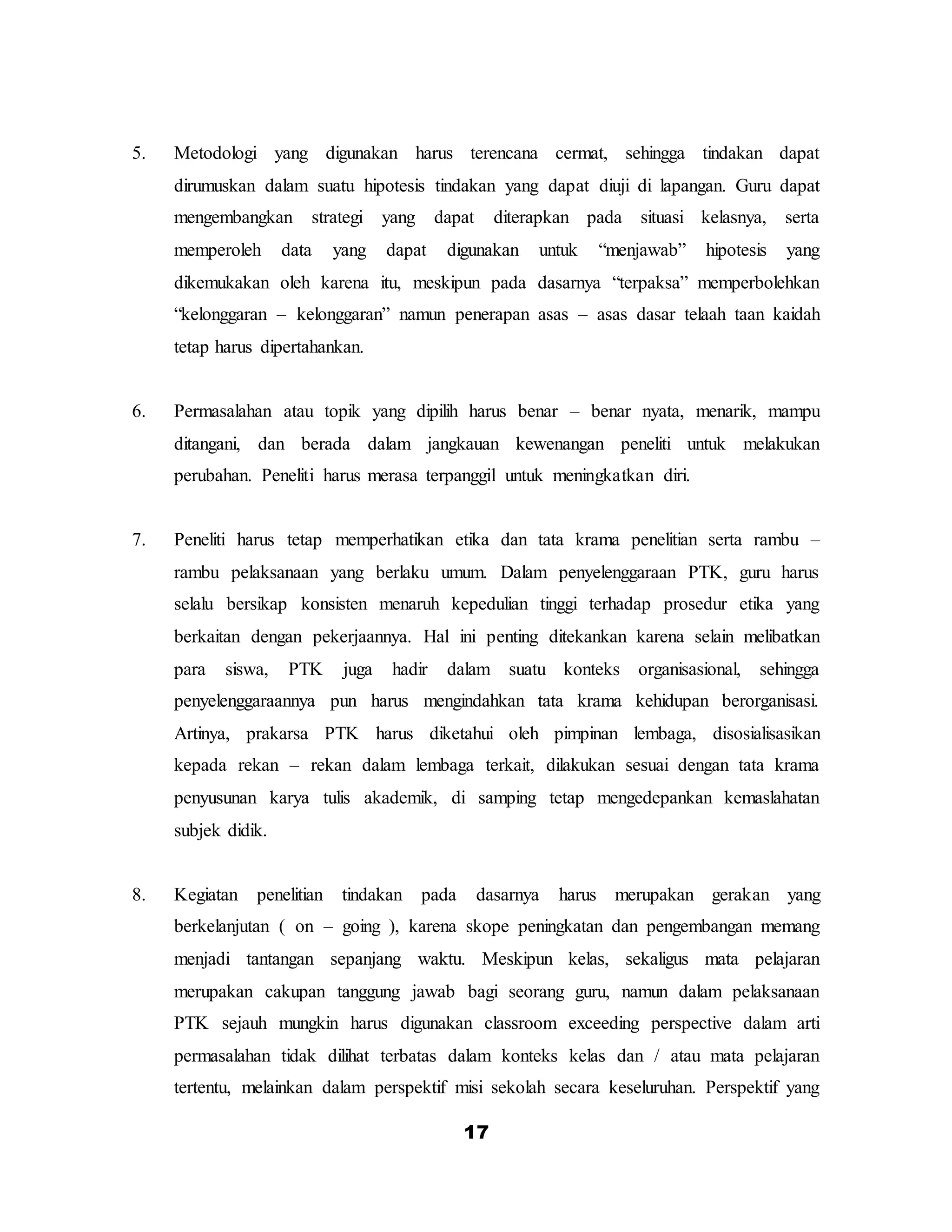 Penelitian tindakan-kelas-ptk-contoh-karya-tulis-ilmiah-kti | PDF