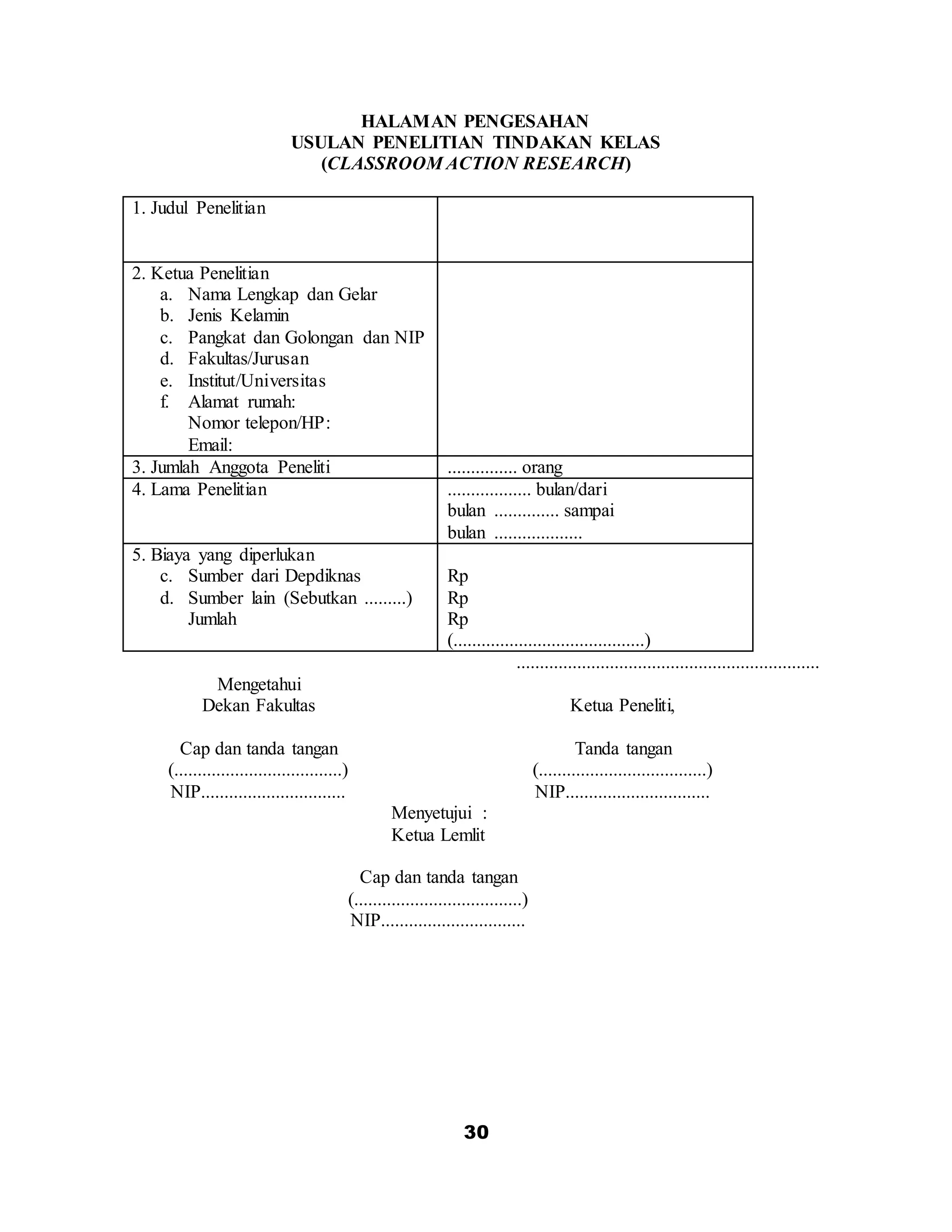 Penelitian tindakan-kelas-ptk-contoh-karya-tulis-ilmiah-kti | PDF