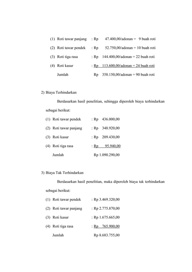 Penelitian akuntansi biaya penghitungan biaya relevan yang digunakan untuk pengambilan keputusan ...
