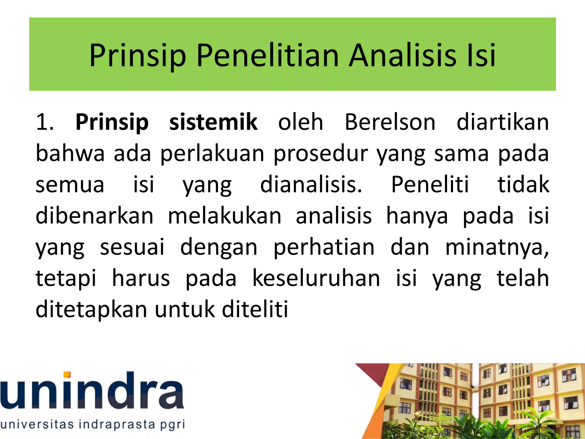 Penelitian analisis isi | PPTX