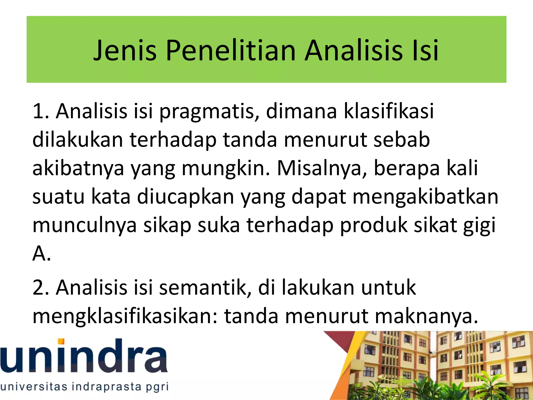 Penelitian analisis isi | PPTX