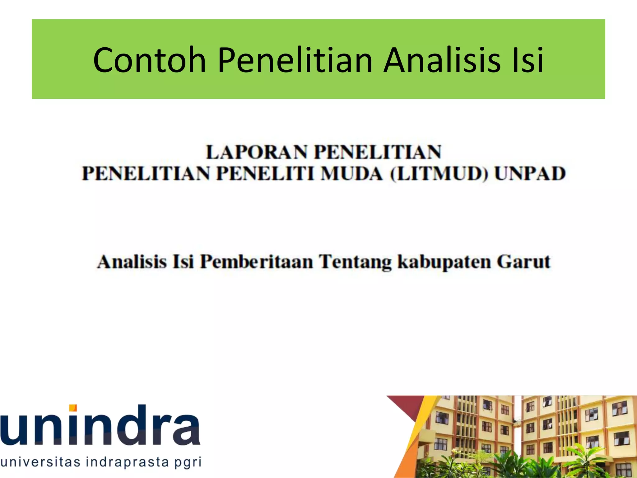 Penelitian analisis isi | PPTX