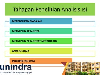 Penelitian analisis isi | PPTX