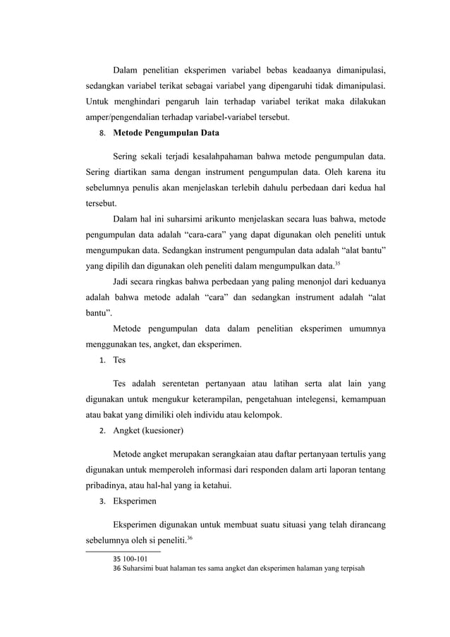 Penelitian eksperimen | PDF