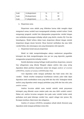 Penelitian eksperimen | RTF