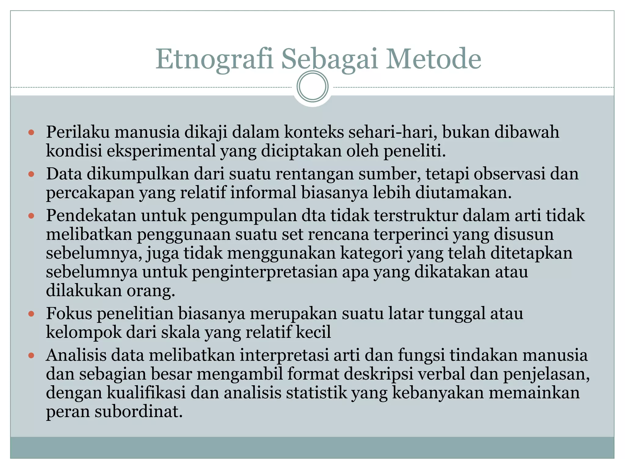 Penelitian Etnografi | PPTX
