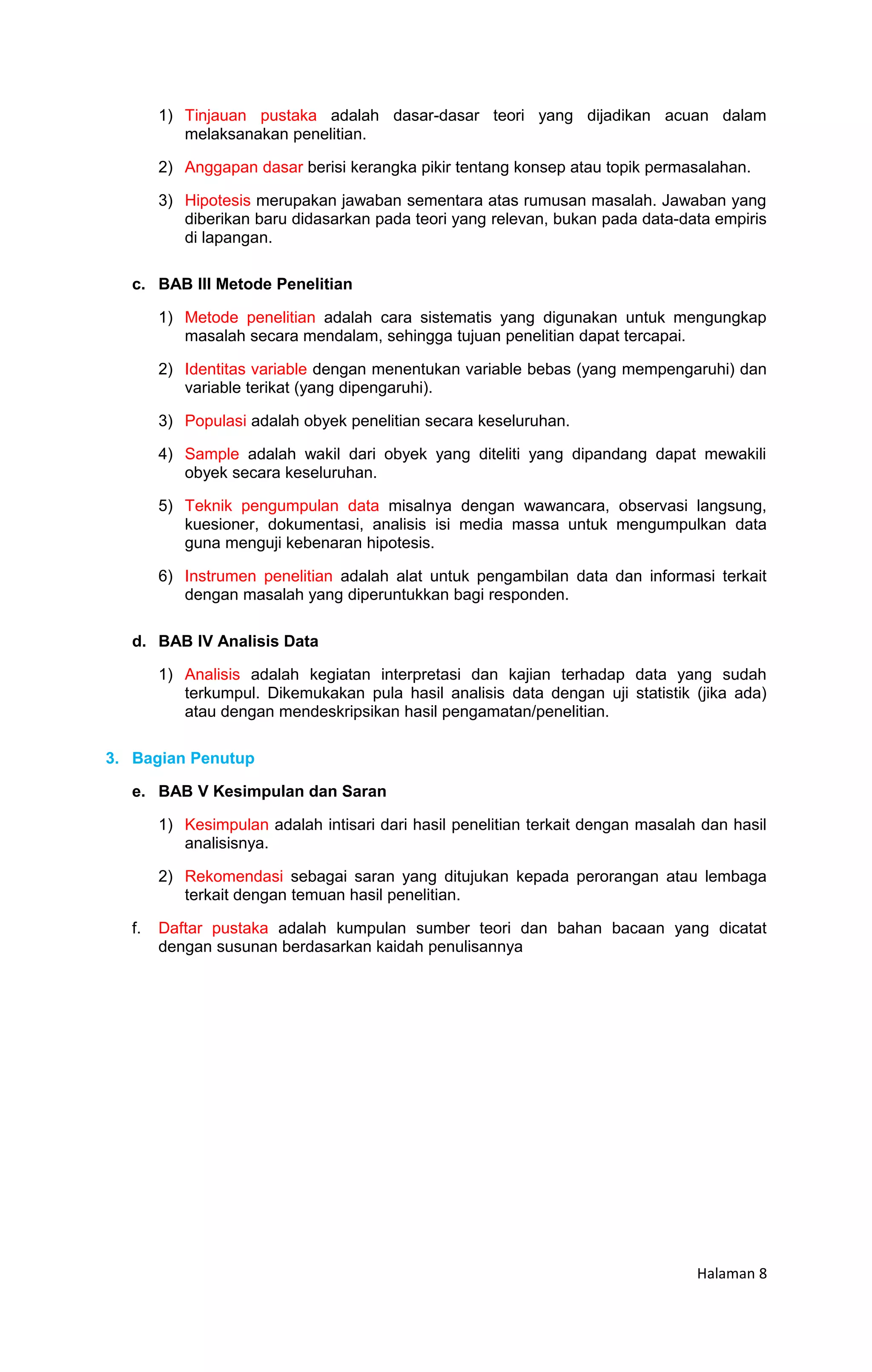 Cara Membuat Laporan Penelitian Geografi | DOC