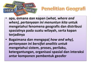 PENELITIAN GEOGRAFI | PPTX