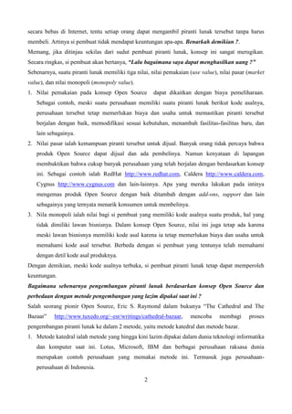 PENERAPAN KONSEP OPEN SOURCE UNTUK MENINGKATKAN DAYA CIPTA PIRANTI LUNAK DI KALANGAN MAHASISWA ...