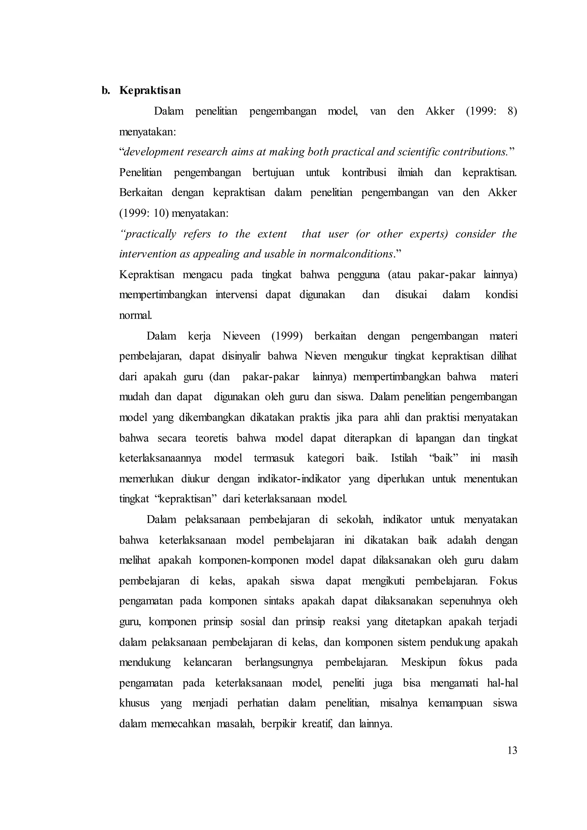 Penelitian pengembangan model plomp | DOCX