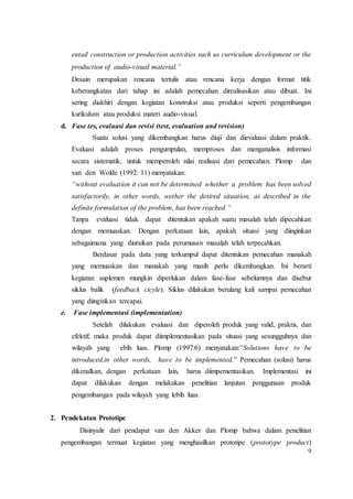 Penelitian pengembangan model plomp | DOCX