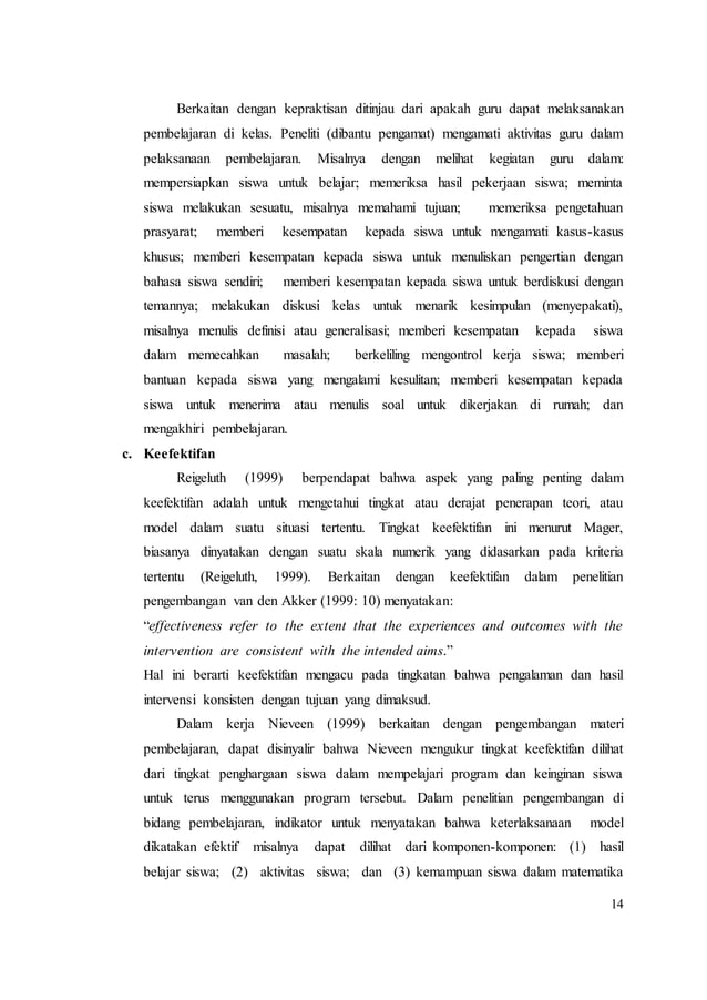 Penelitian pengembangan model plomp | DOCX