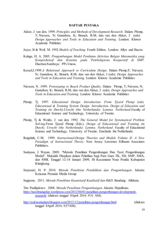 Penelitian pengembangan model plomp | DOCX