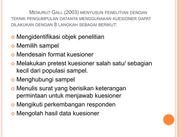 metode pengambilan data penelitian kuantitatif | PPTX