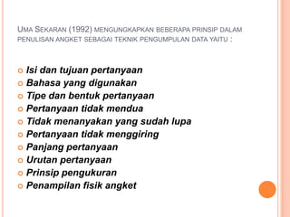 metode pengambilan data penelitian kuantitatif | PPTX