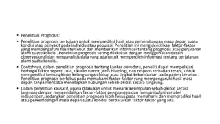 Penelitian prognostik slide presentation | PPTX