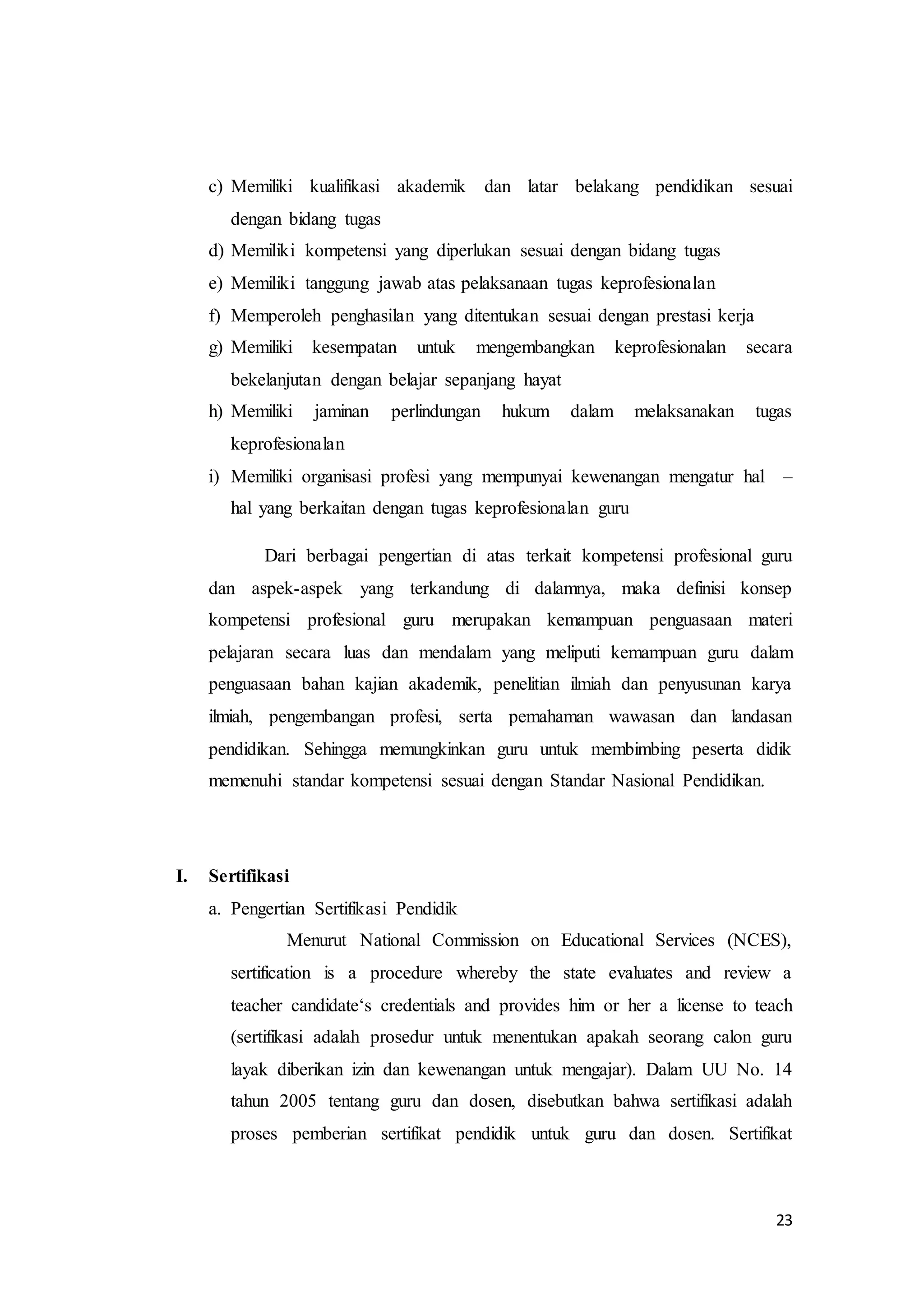 Penelitian Sosial Pengaruh Kinerja Guru yang Bersertifikat dan Belum Bersertifikat | PDF