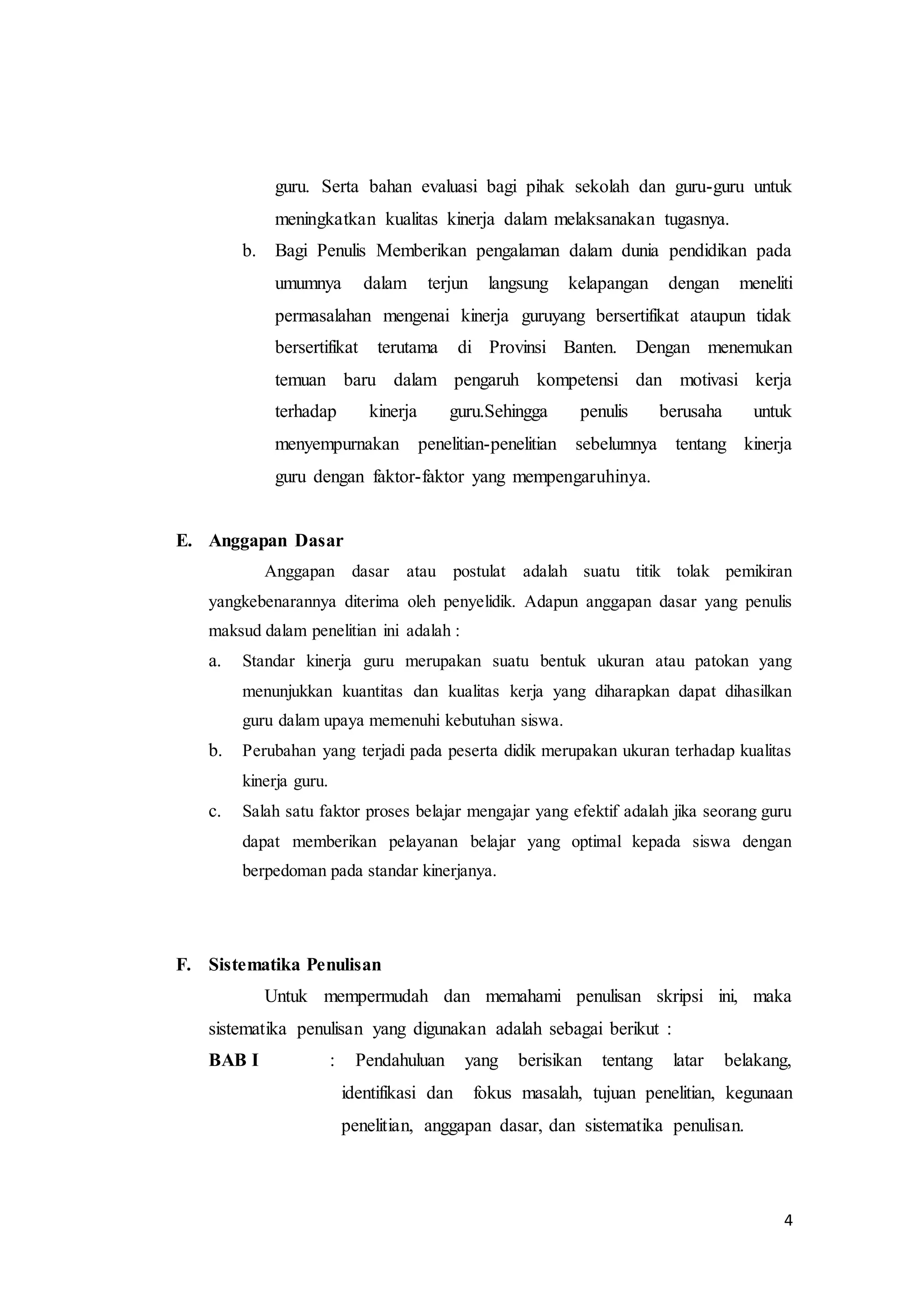 Penelitian Sosial Pengaruh Kinerja Guru yang Bersertifikat dan Belum Bersertifikat | PDF