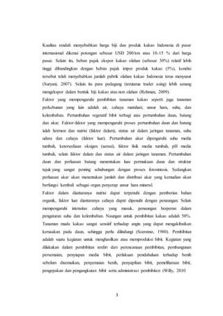 Penelitian tanaman cacao | DOCX