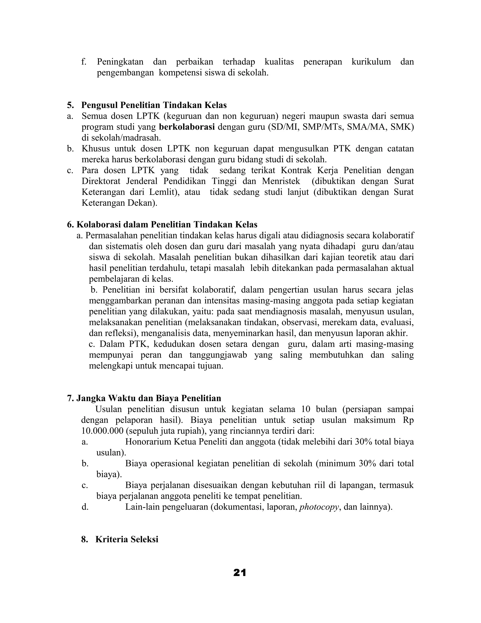 Penelitian tindakan kelas ( ptk ) & contoh karya tulis ilmiah ( kti ) | DOC