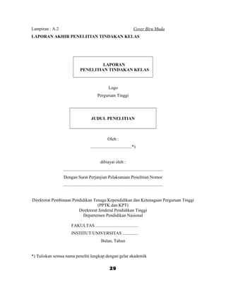 Penelitian tindakan kelas ( ptk ) & contoh karya tulis ilmiah ( kti ) | DOC
