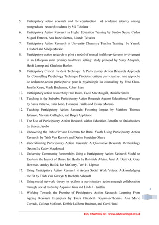 Penelitian tindakan partisipatif (Participatory Action Research) | PDF