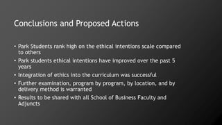 Integration and Assessment of Ethics in the Curriculum | PPTX ...