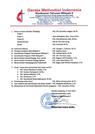 Penempatan pdt gi gmi wilayah II konta 40 | PDF