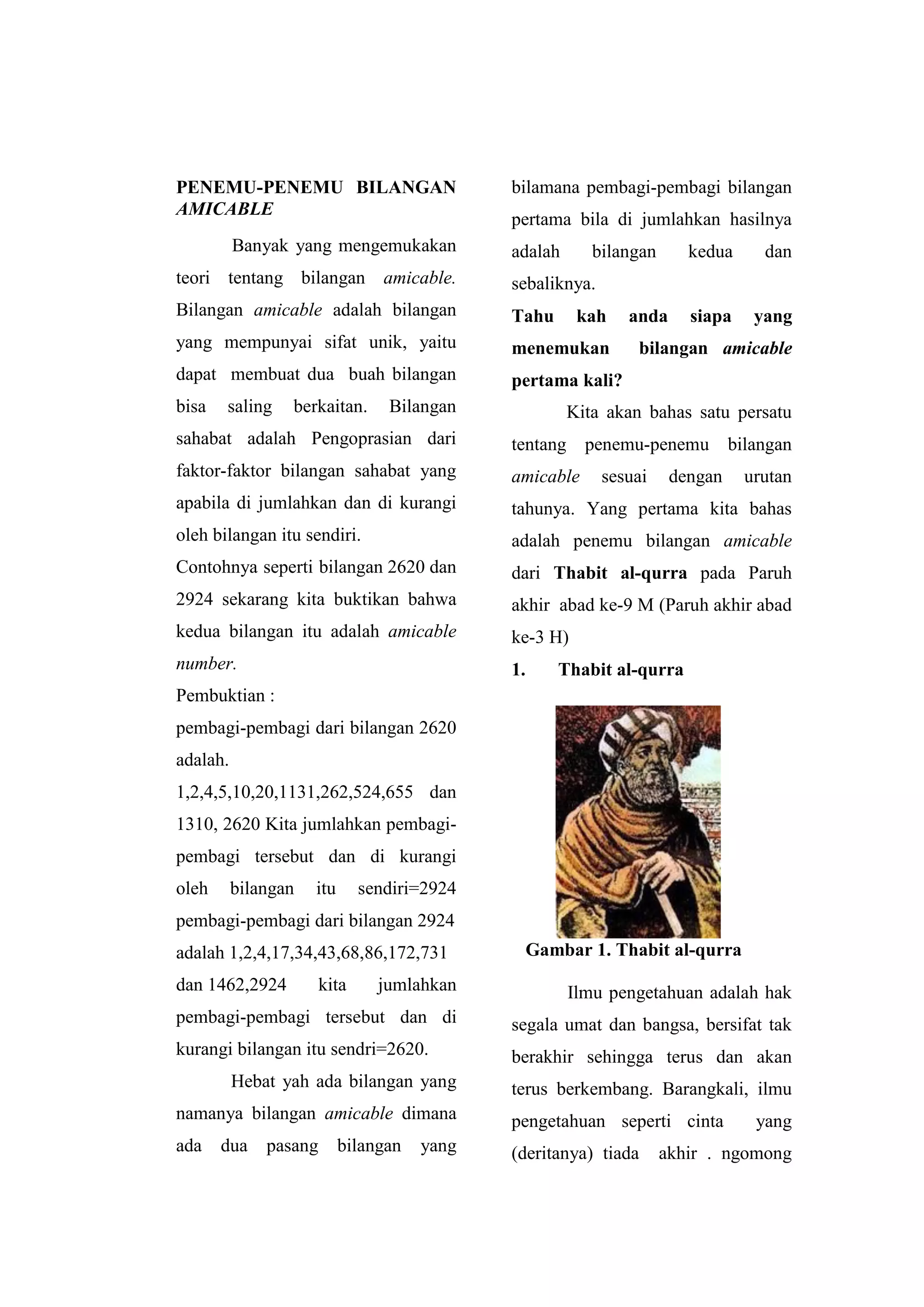 Penemu bilangan amicable | PDF