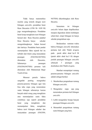 Penemu bilangan amicable | PDF