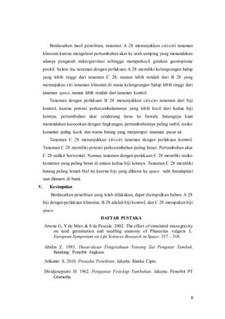 Penentuan biji pacar air (gardenia balsam) dengan perlakuan klinostat ...