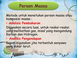 Penentuan rumus dari data percobaan (minggu ke2) | PPT