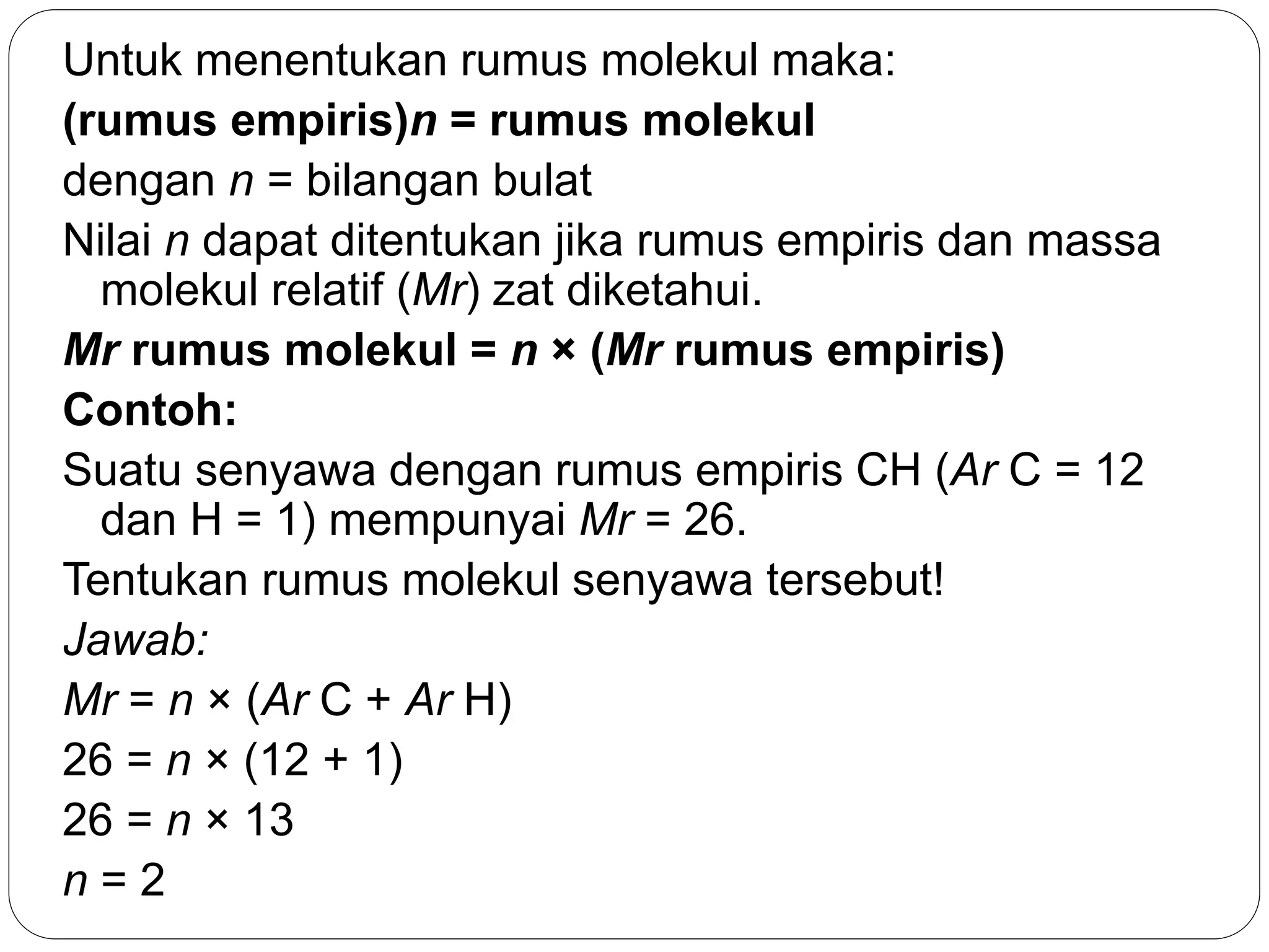 Penentuan rumus dari data percobaan | PPTX