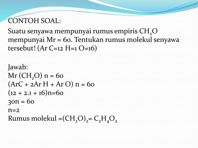 Penentuan rumus dari data percobaan | PPTX