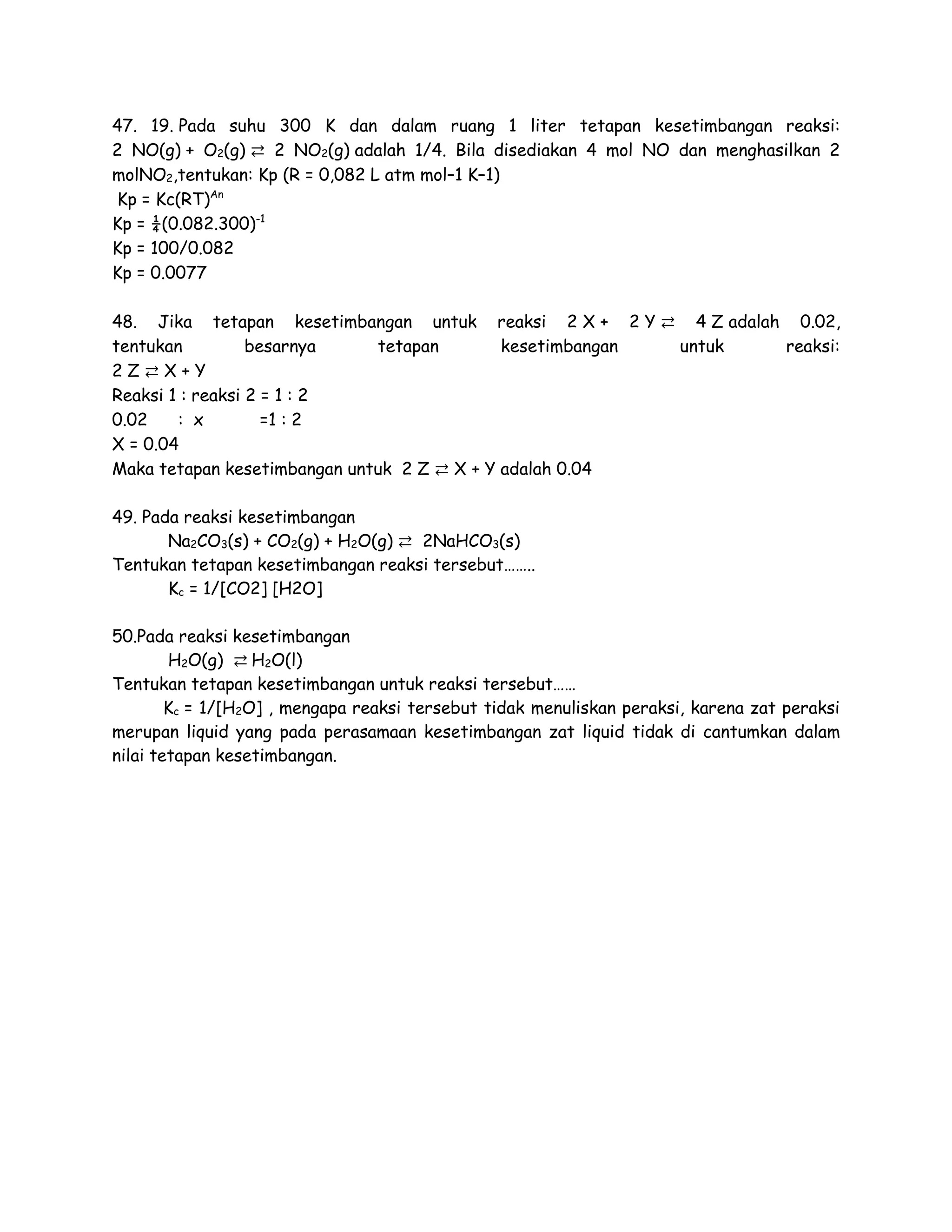 Penentuan tetapan kesetimbangan | DOCX