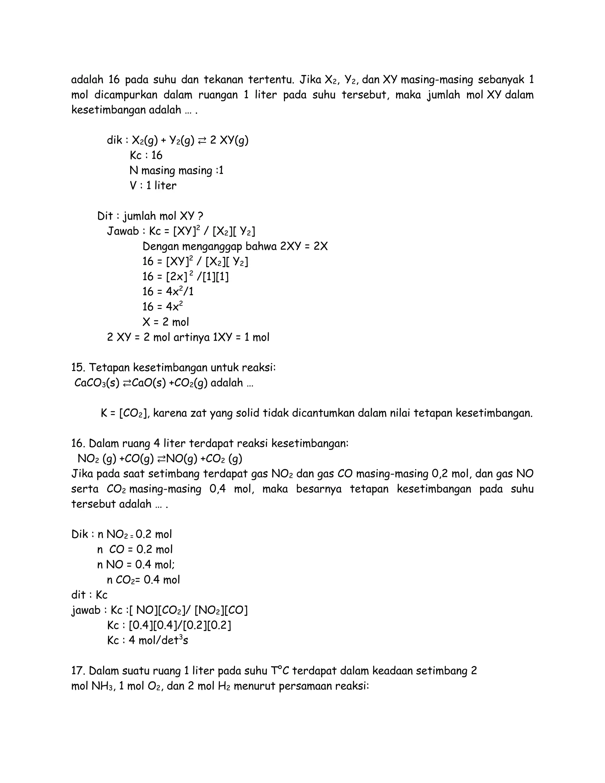 Penentuan tetapan kesetimbangan | DOCX