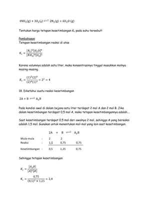 Penentuan tetapan kesetimbangan | DOCX