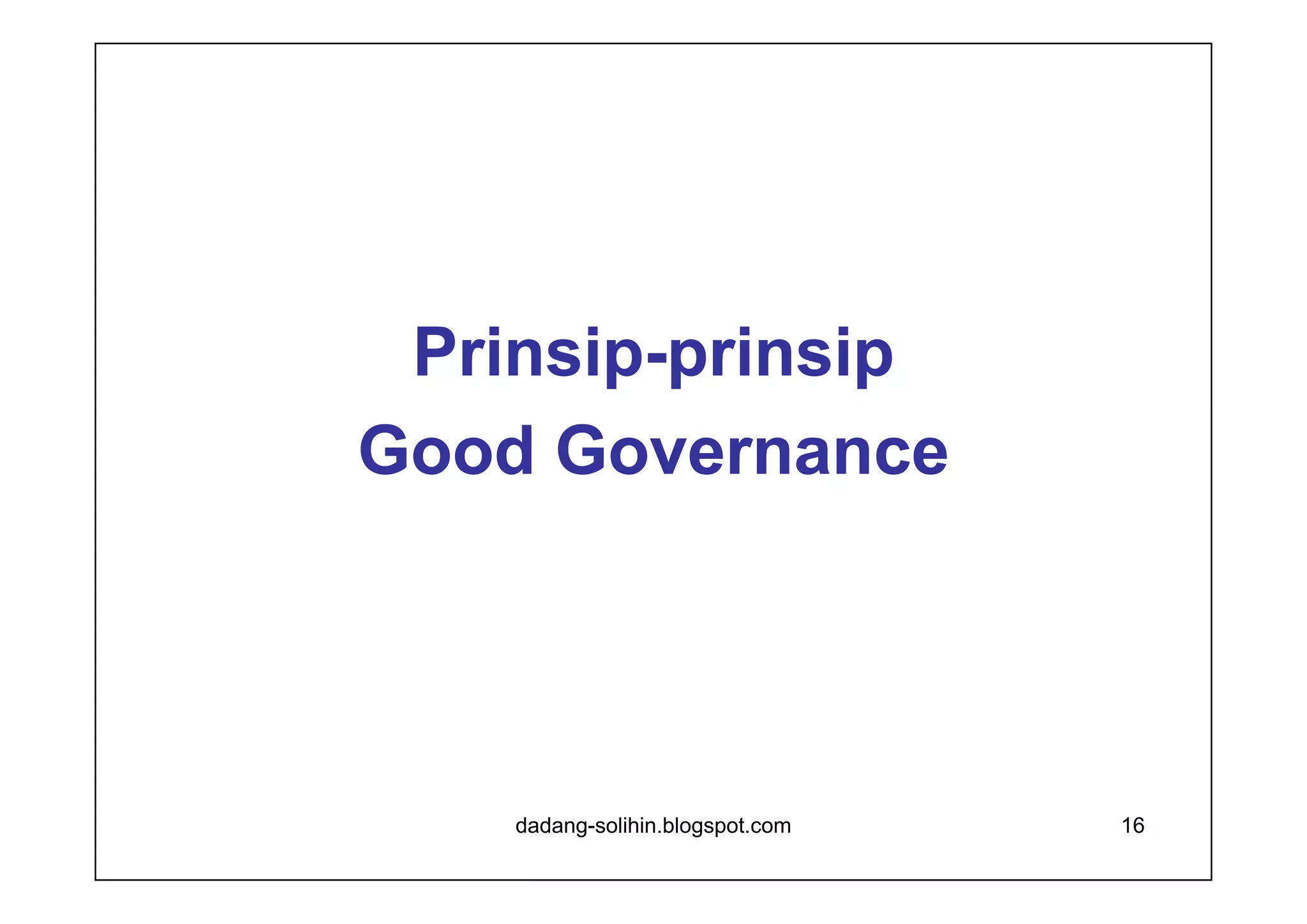 Penerapan Good Governance dalam Pemberdayaan Komite Sekolah | PPT