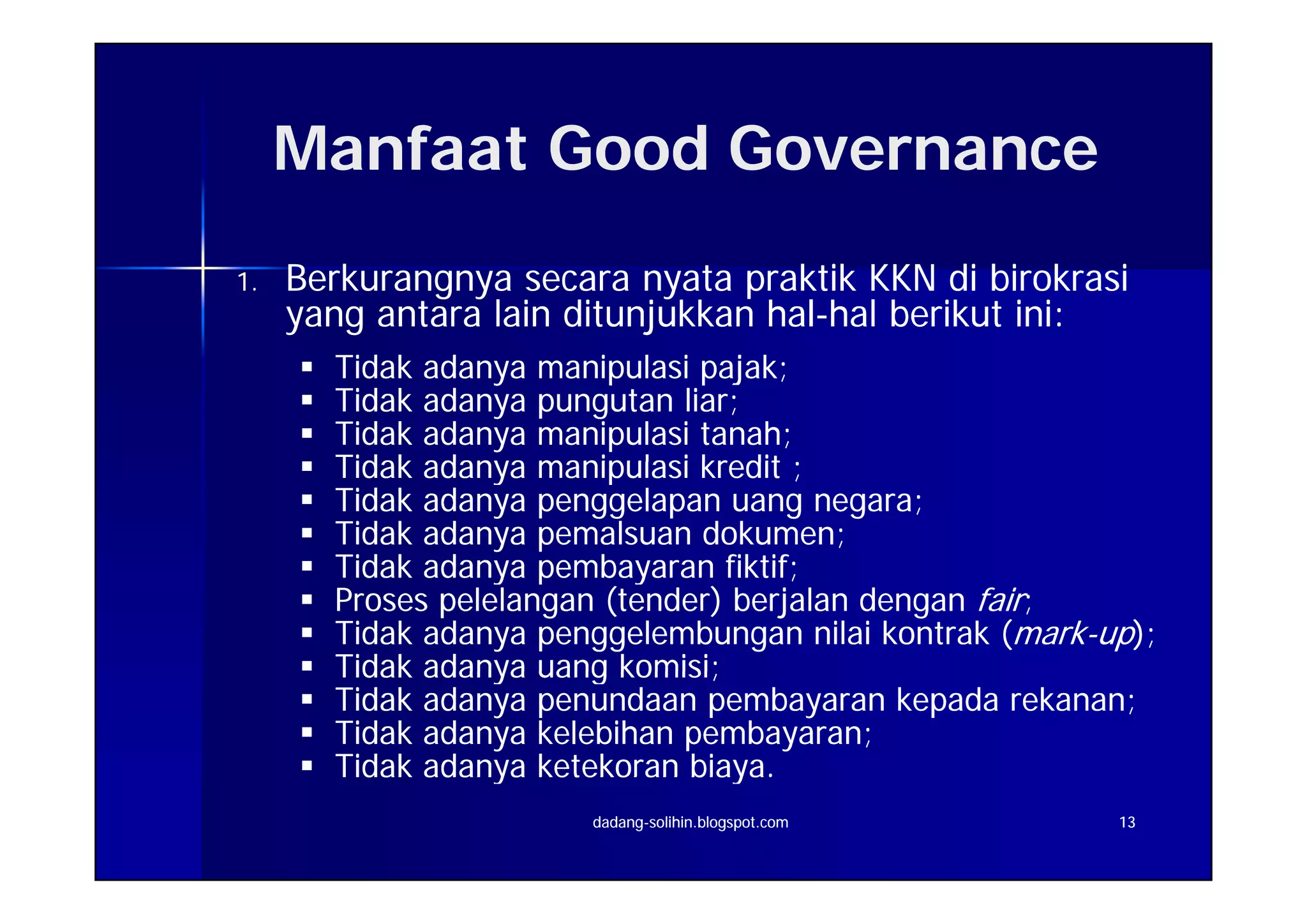 Penerapan Prinsip-Prinsip Good Governance dalam Pembangunan Daerah | PDF