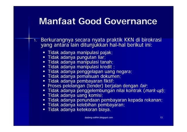 Penerapan Prinsip-Prinsip Good Governance dalam Pembangunan Daerah | PDF