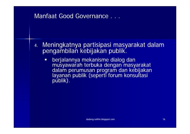 Penerapan Prinsip-Prinsip Good Governance dalam Pembangunan Daerah | PDF