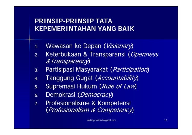 Penerapan prinsipprinsip-good-governance-dalam-pembangunan-daerah-4056 | PPT