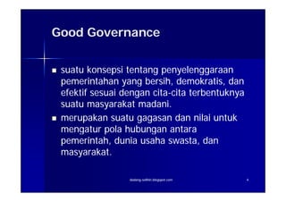 Penerapan Prinsip-Prinsip Good Governance dalam Pembangunan Daerah | PDF