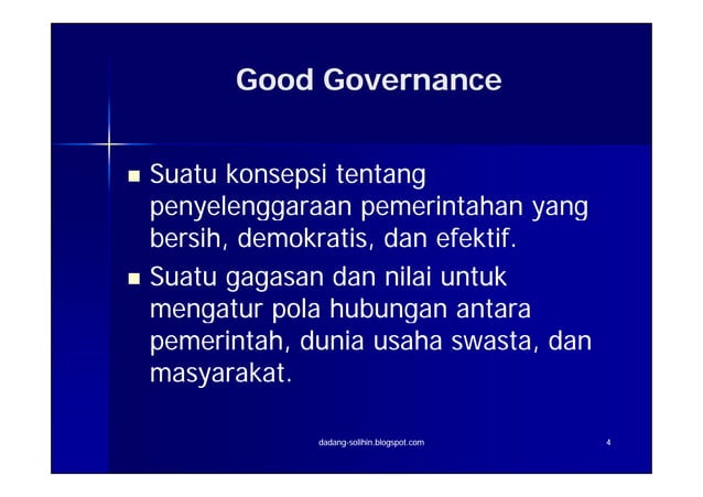 Penerapan Prinsip-Prinsip Good Governance di Negara-negara Berkembang | PDF